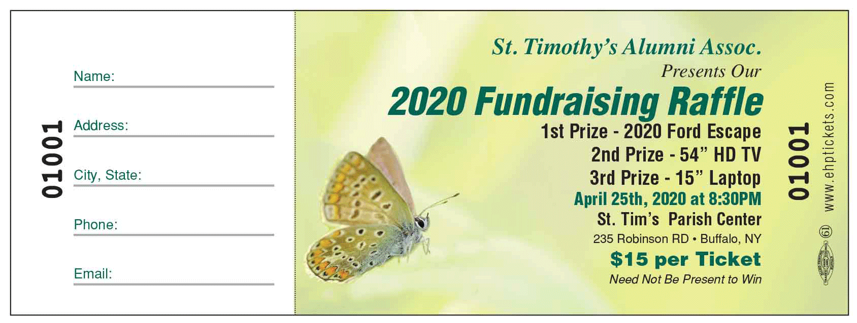 Raffle Tickets | Low Cost | Design Online | Easy To Order