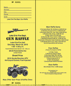 Jumbo Size Tickets - Black Ink, can be used for Gun Tickets